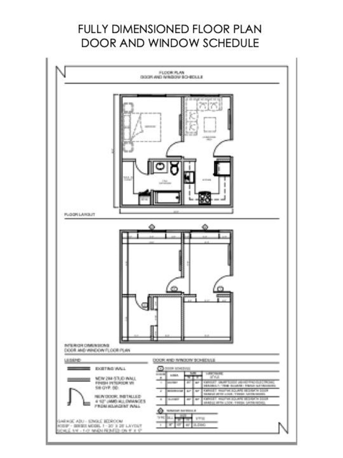 400 Sqft ADU Layout | Model-01 | Efficient 1 Bed 1 Bath | Compact Home ...