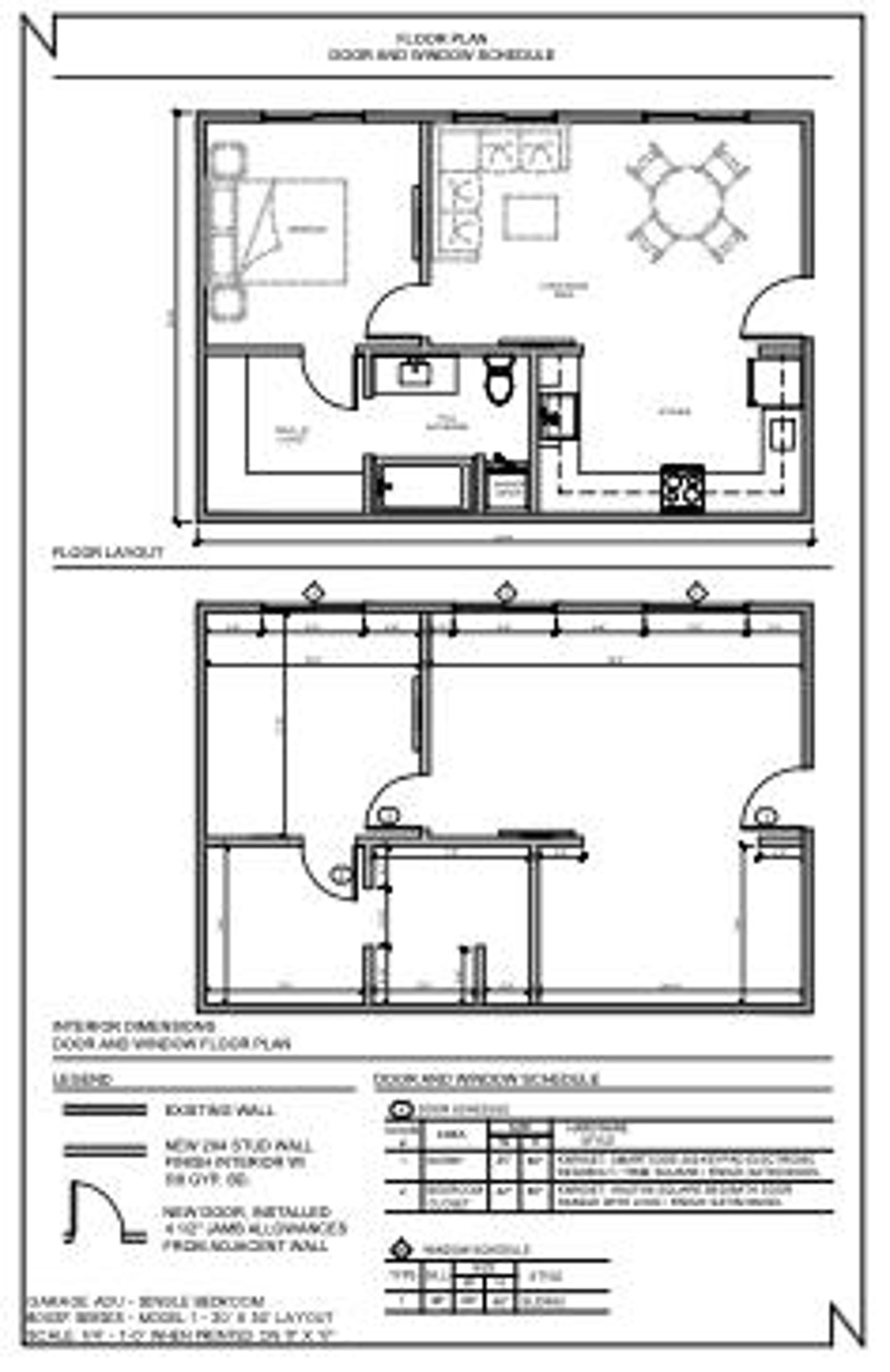 600 Sqft ADU Layout: 1 Bed 1 Bath Compact Home Design (PDF Download) - Etsy