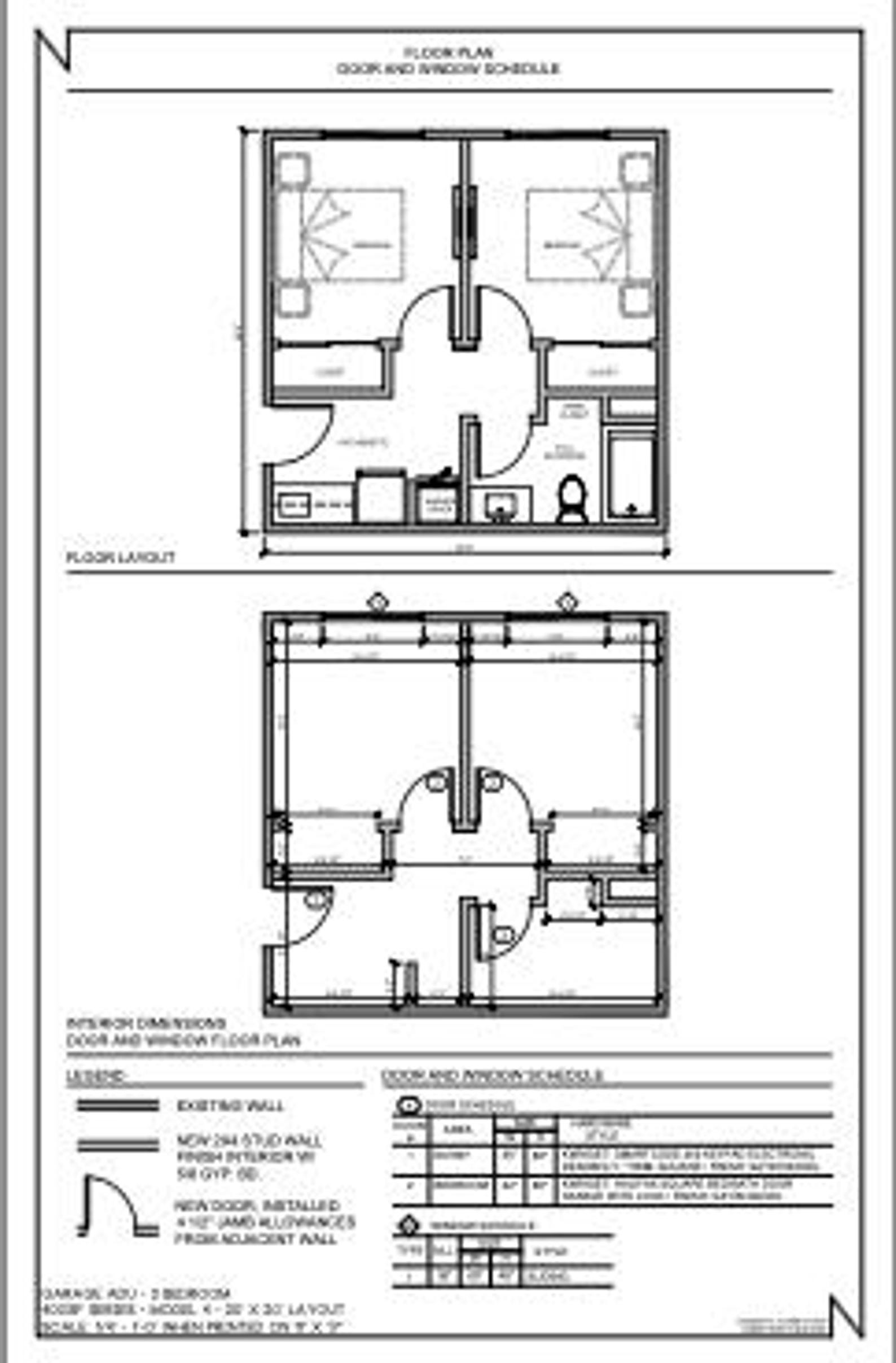400 Sqft ADU Layout: Model-04, 2 Bed 1 Bath Compact Home Design (PDF ...