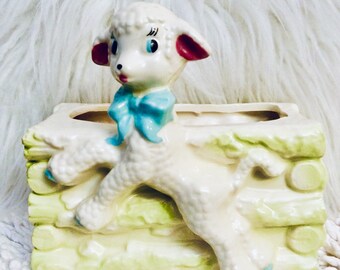 Porcelain Lamb Figurine - Etsy