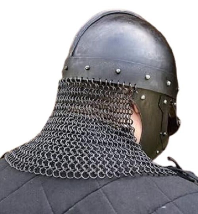 Medieval Gothic Chainmail Armor Helmet Metal Adult Head Armor Raven ...