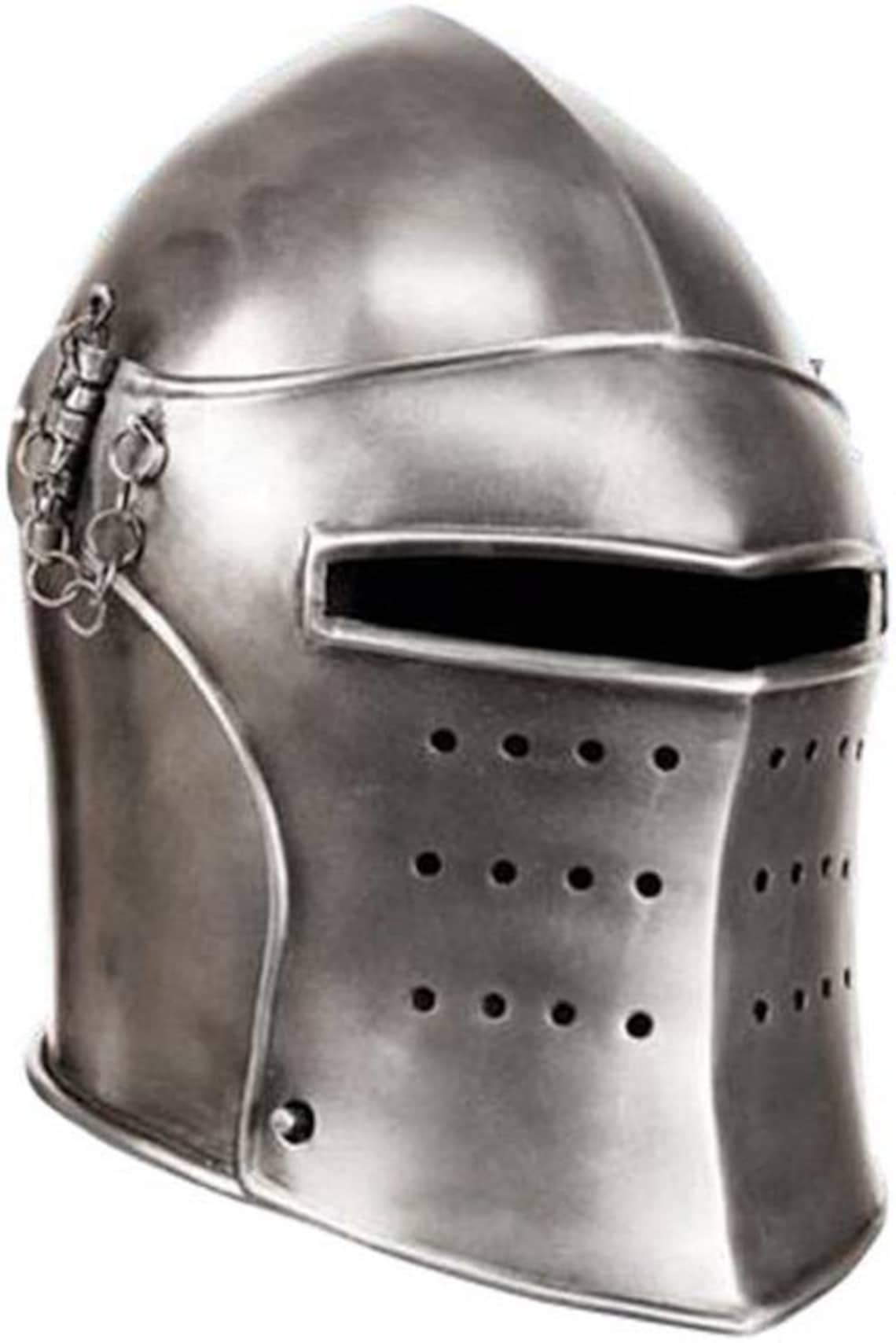 Medieval Barbuta Visored Helmet Metal Adult Head Armor Bascinet Helmet ...