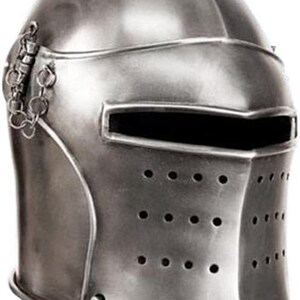 Medieval Barbuta Visored Helmet Metal Adult Head Armor Bascinet Helmet ...