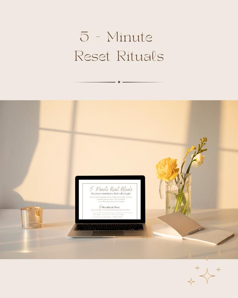 5 Minute Reset Ritual Printable: Calming Self-care Guide (PDF Download ...