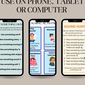 Sensory Regulation Printable Pack 5 Senses Scavenger Hunt & Sensory ...