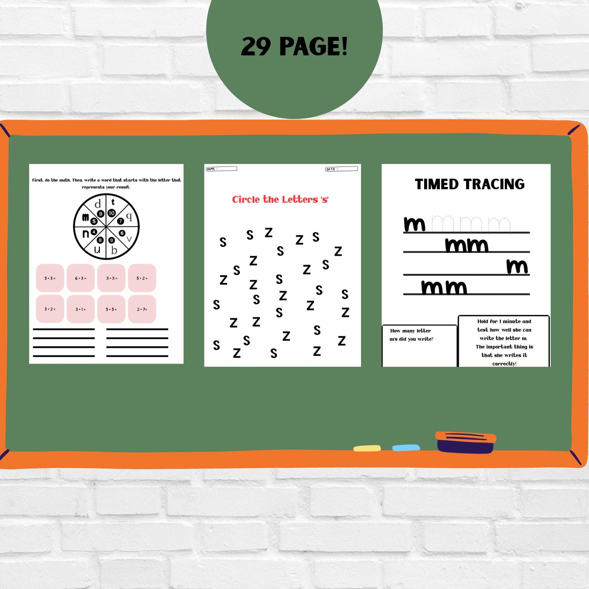Dyslexia Printable Learning Set Letter Tracing, Matching Games and ...