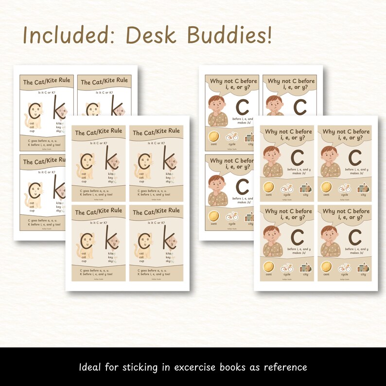 Phonics Anchor Chart Posters Cat-kite Rule & Soft C Rule Classroom ...
