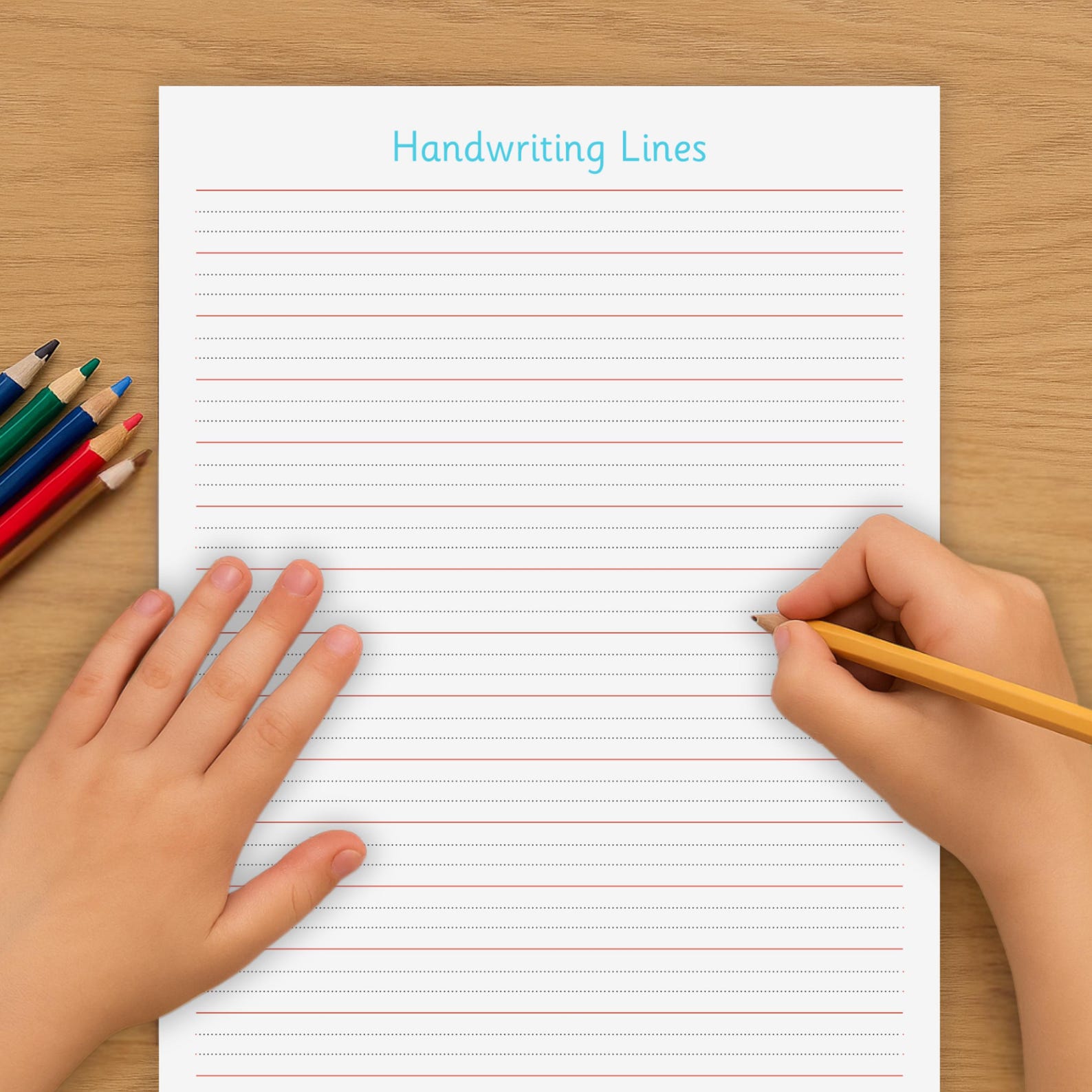 Printable Letter Formation Lined Paper for Handwriting Practice Sheet ...