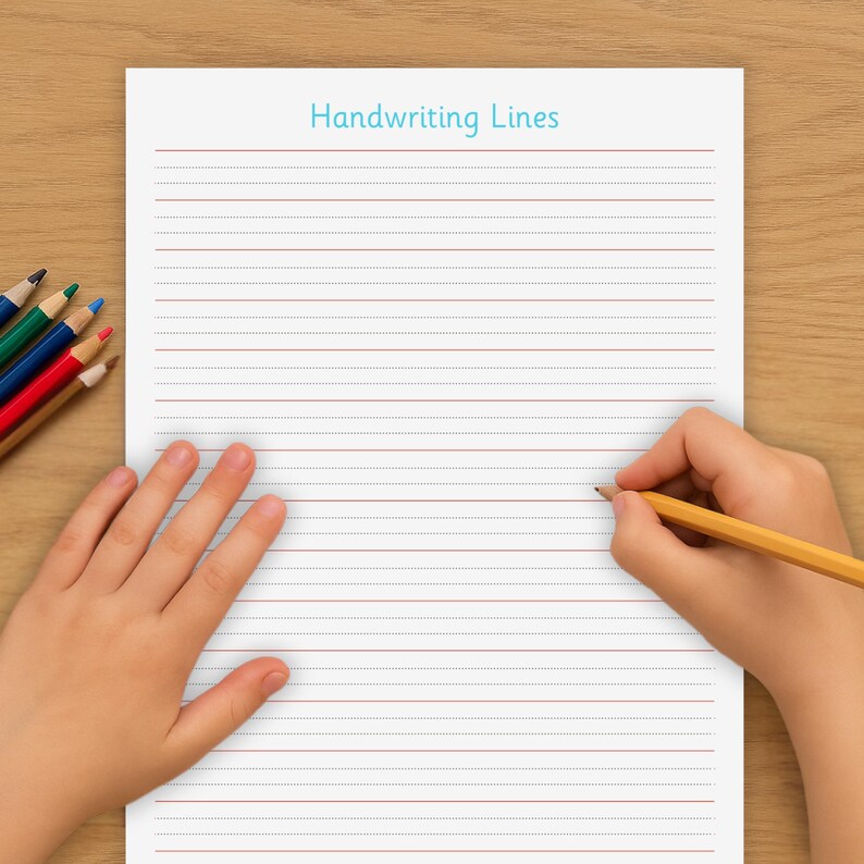 Printable Letter Formation Lined Paper for Handwriting Practice Sheet ...