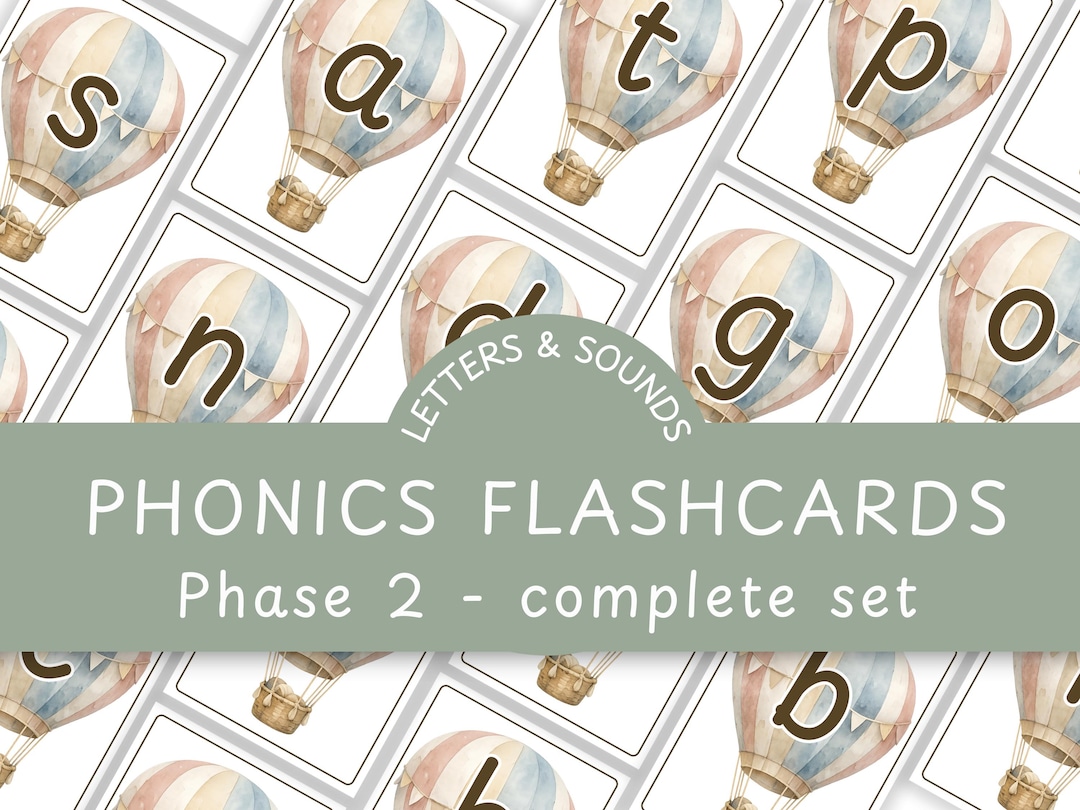 Phonics Phase 2 Phonic Flashcard for Classroom Display for Reading and ...