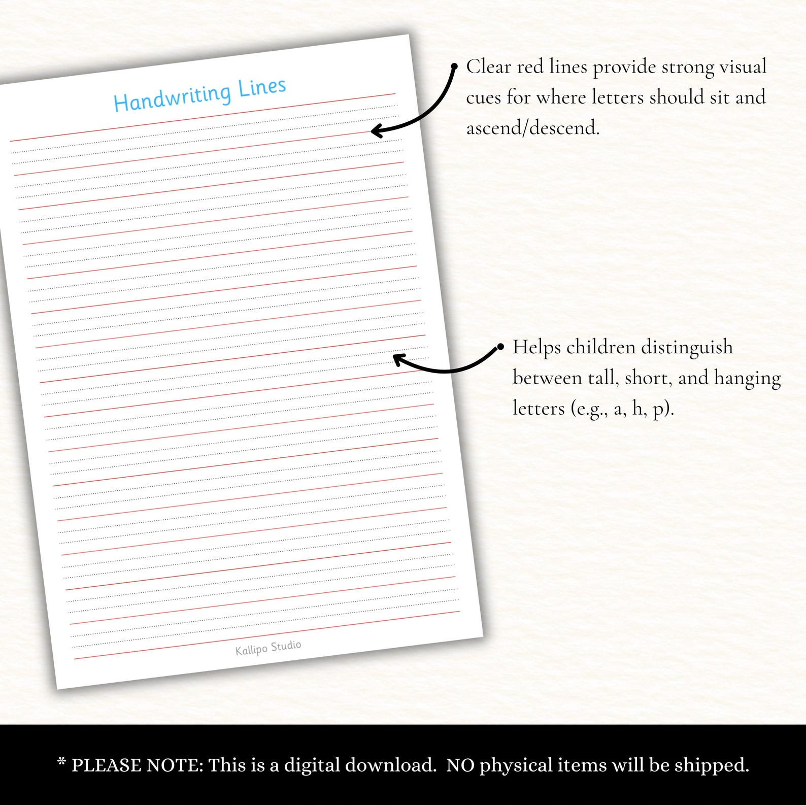 Printable Letter Formation Lined Paper for Handwriting Practice Sheet ...