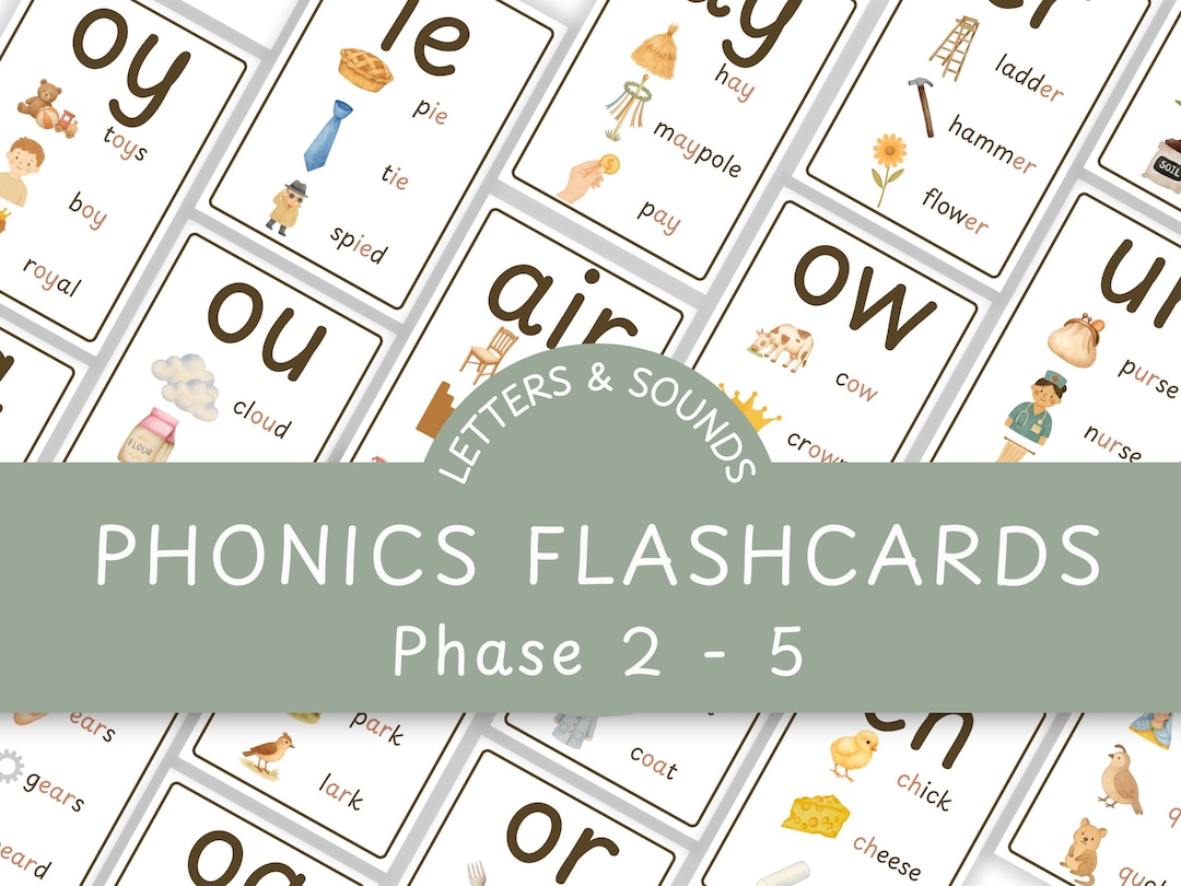 Phonics Flashcards for Letter and Sound Phonic Cards Synthetic Phonics ...