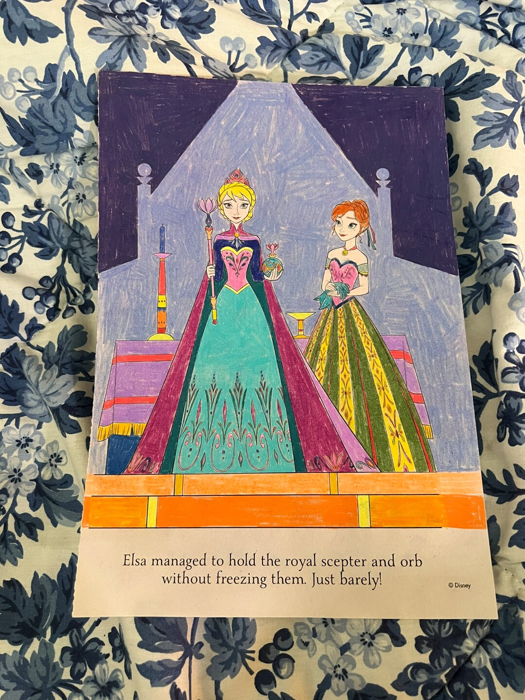 Elsa and Anna at the Coronation Ceremony Hand Colored Double Sided ...