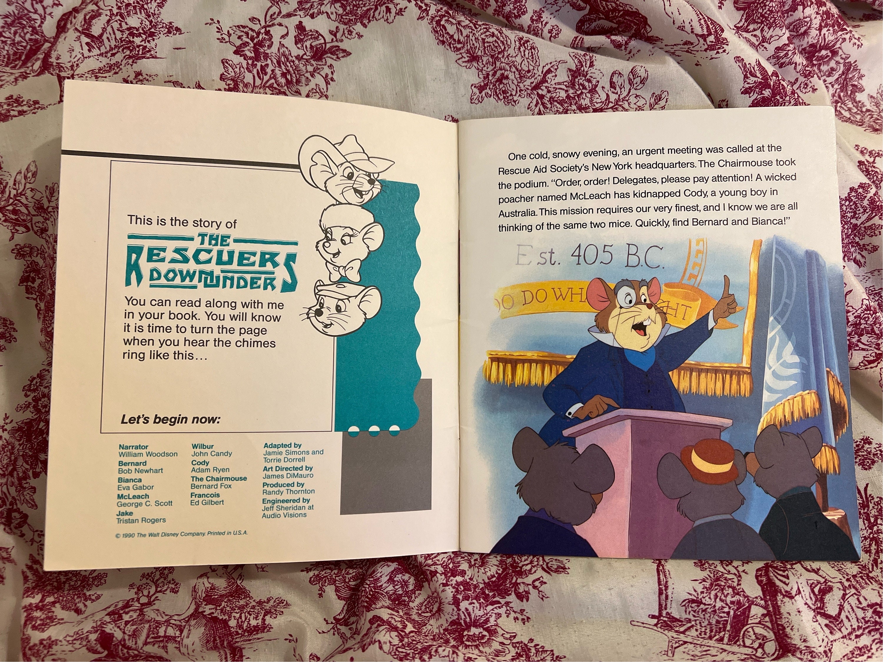 Disney’s the Rescuers Down Under Vintage Children’s Read Along Book ...