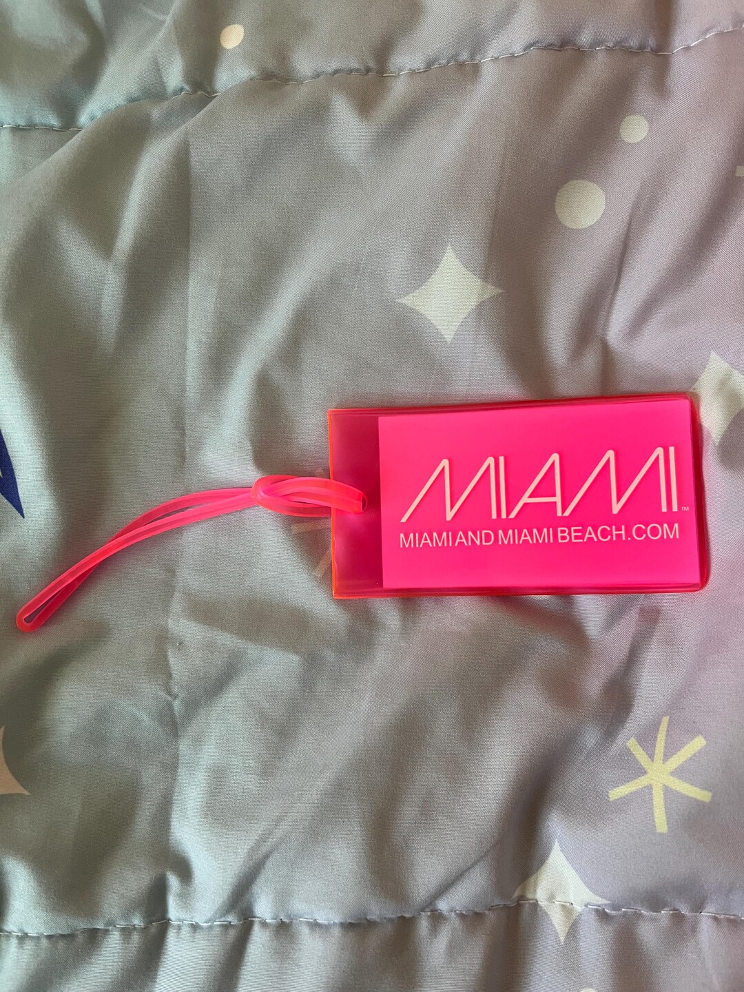 Miami and Miami Beach Pink Rubber Identification Card Tag - Etsy
