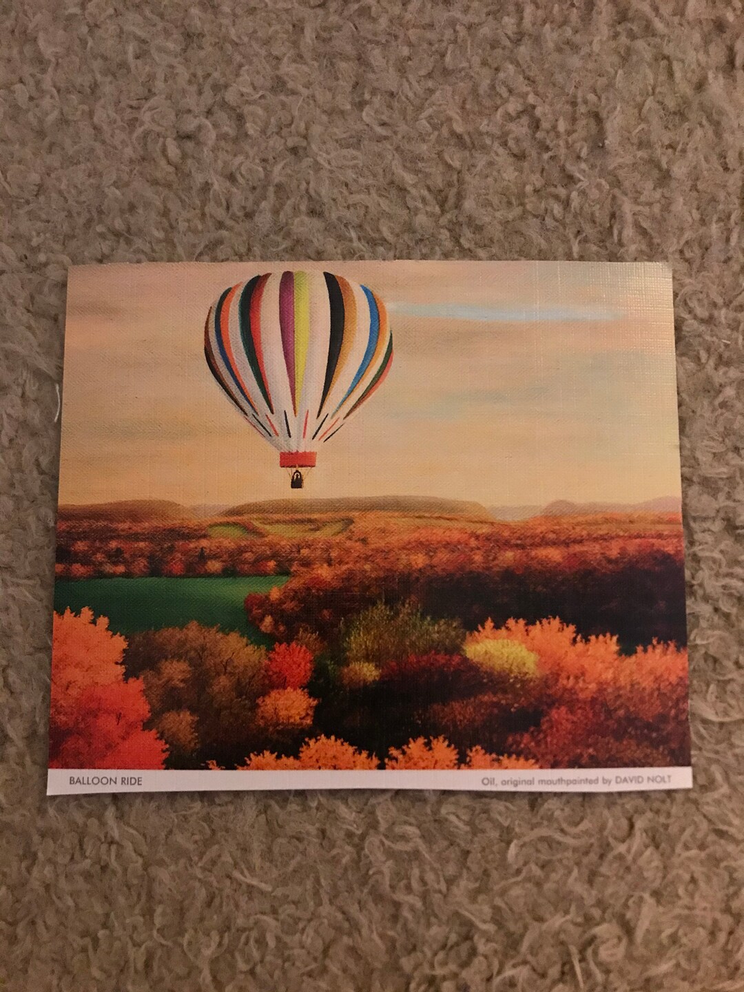 Balloon Ride by David Nolt Hand Cutout Postcard - Etsy