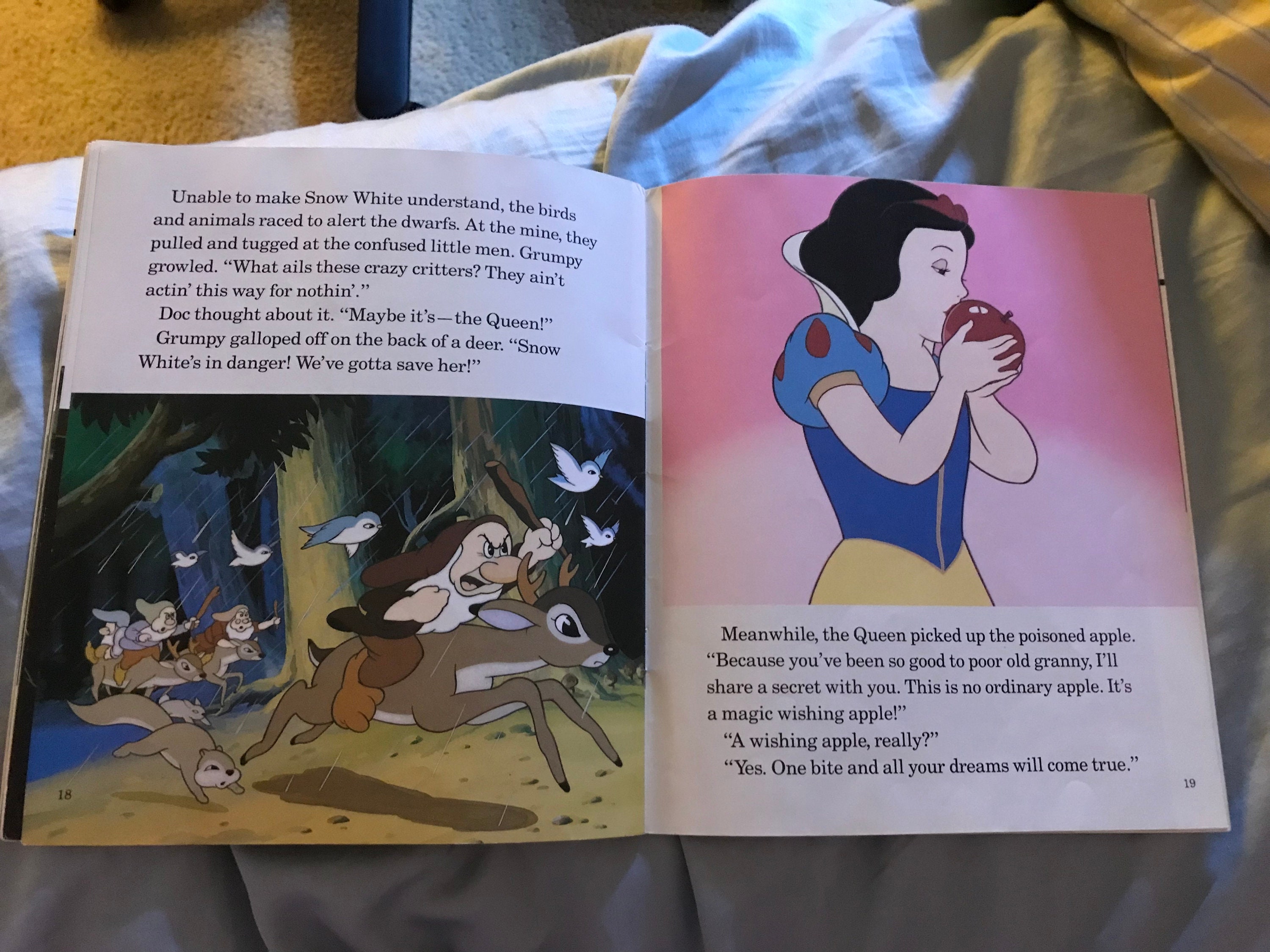 Disneys Snow White and the Seven Dwarfs Read Along Book From 90s No ...
