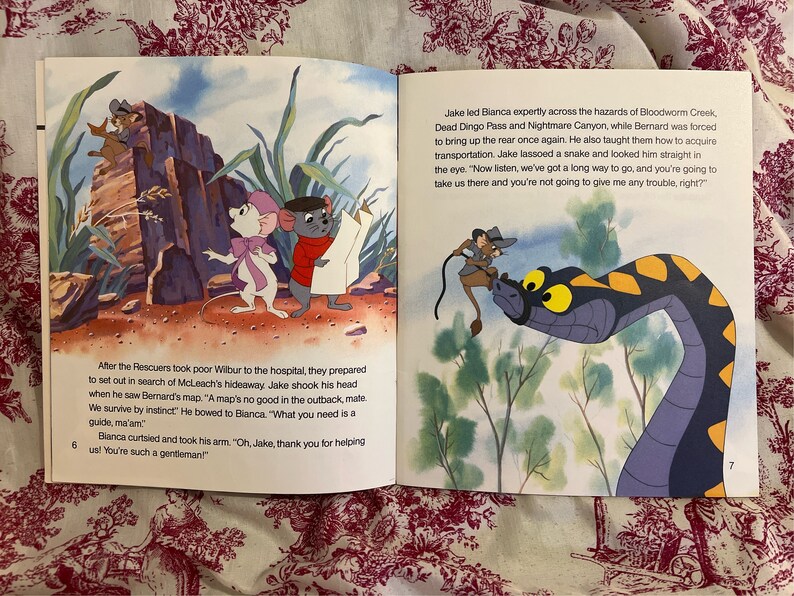 Disney’s the Rescuers Down Under Vintage Children’s Read Along Book ...