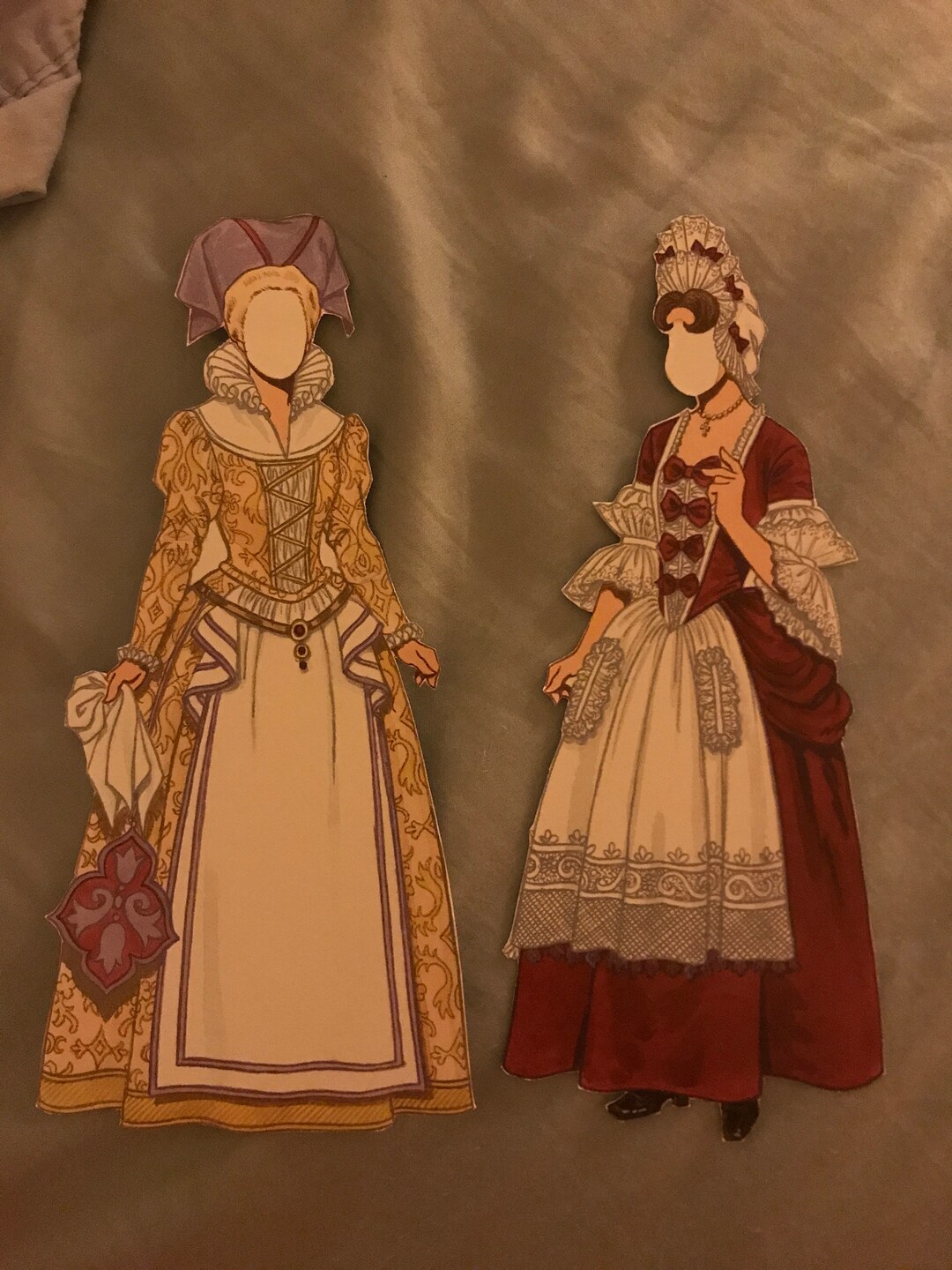 Colonial Fashions Paper Doll Outfits for Scrapbooking and Paper ...