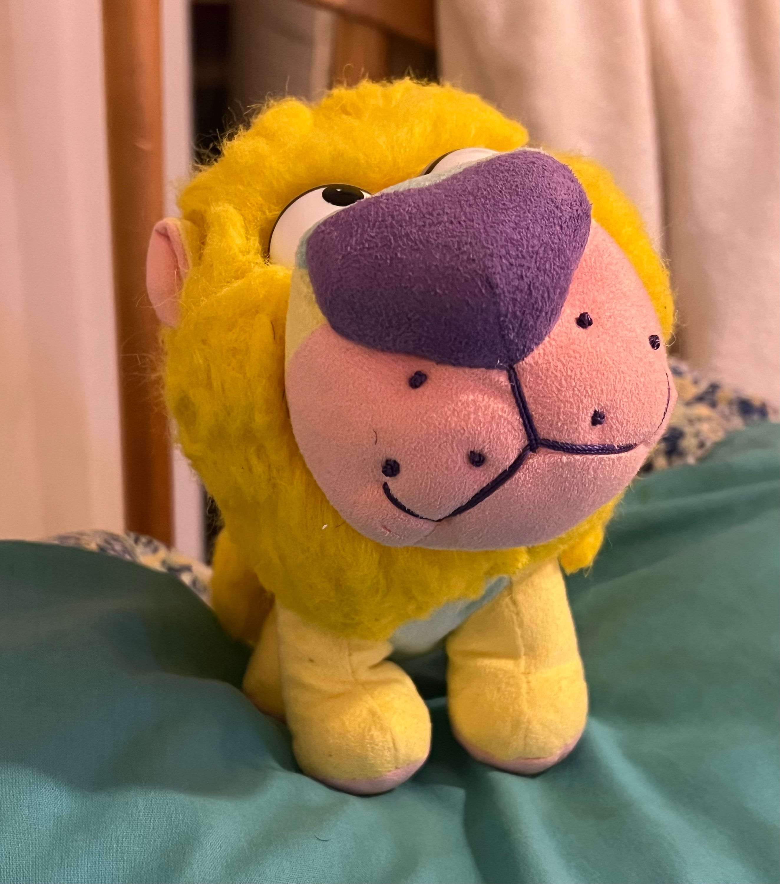 Yellow Stuffed Lion Plush - Etsy