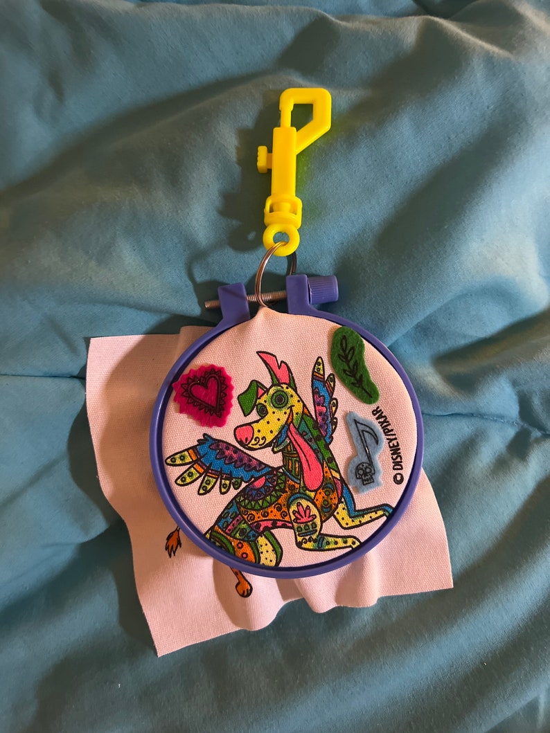 Coco Dante Colored and Patched Embroidery Cloth Keychain - Etsy