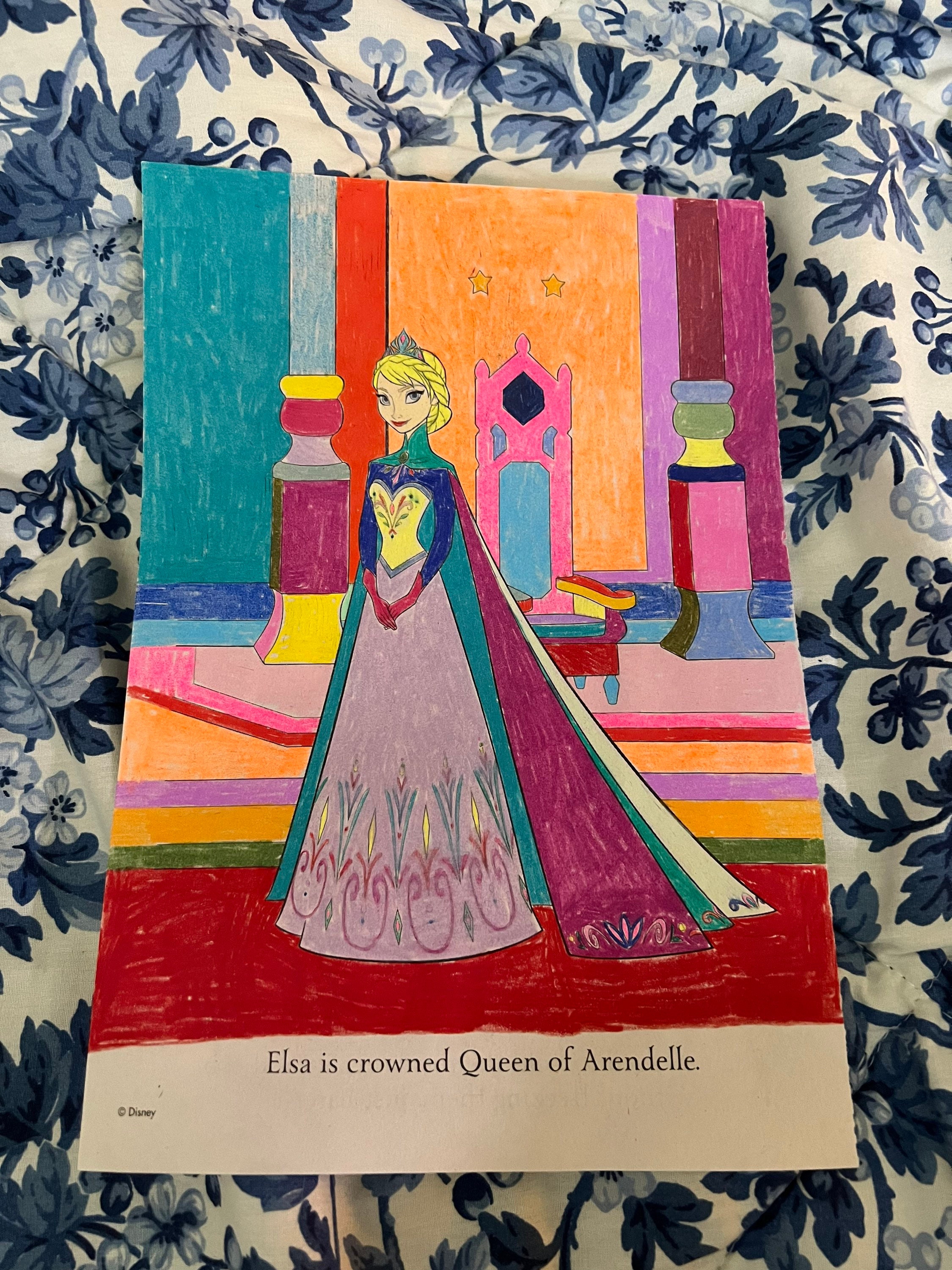 Elsa and Anna at the Coronation Ceremony Hand Colored Double Sided ...