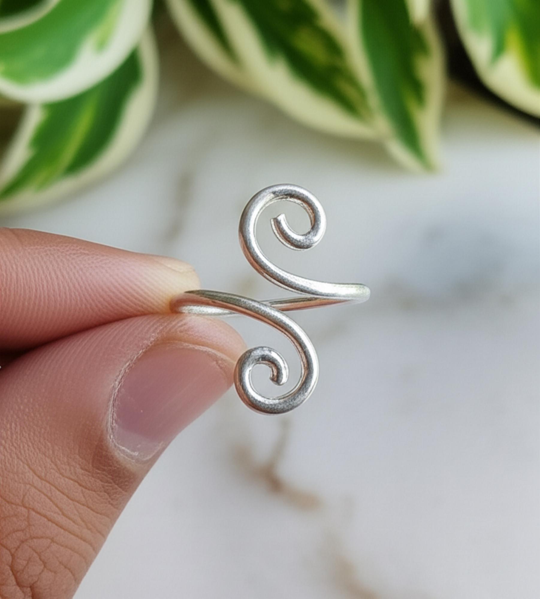 Spiral Ring, Handmade Sterling Silver Ring, Double Spiral Ring, Silver ...