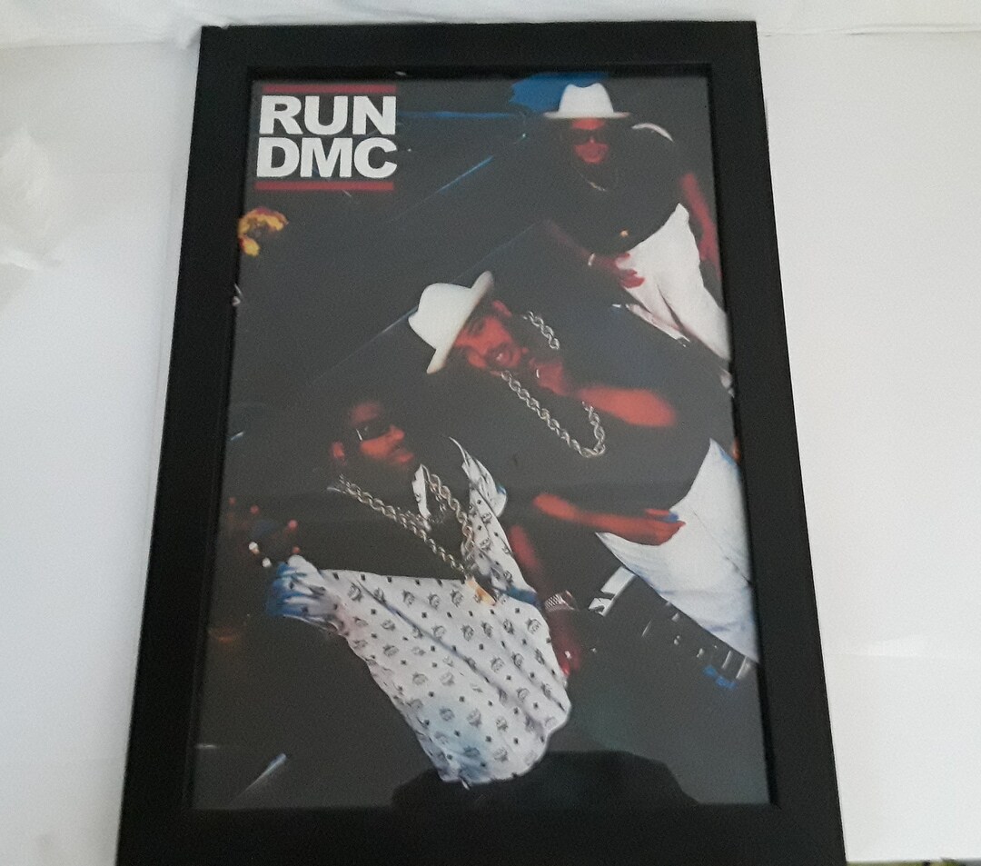 Vintage Run DMC Rap Frame Glass Picture - Etsy
