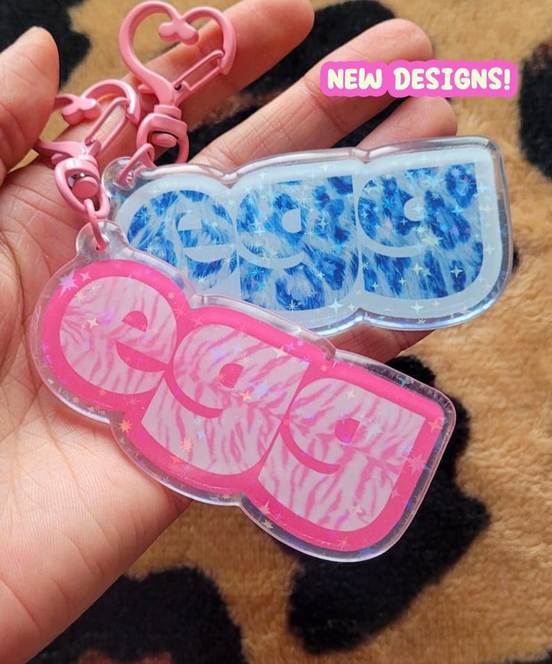 Gyaru Egg Magazine Holographic Keychain - Etsy