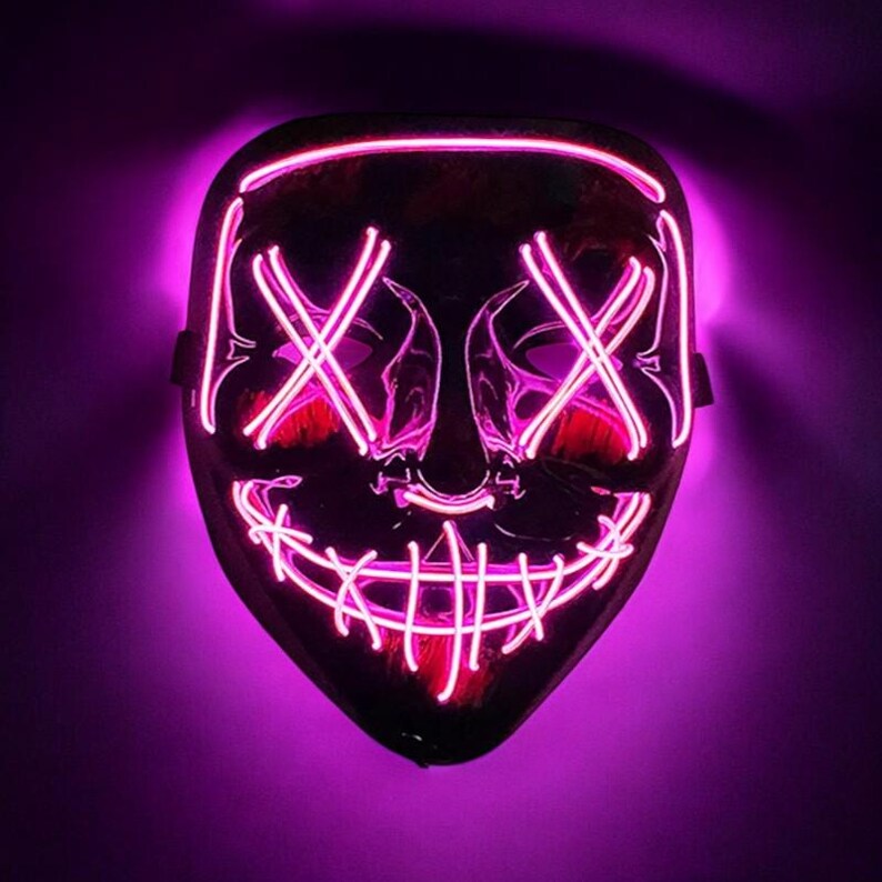 LED Purge Mask | Light up Mask | Halloween Mask | Rave Mask | Costume ...