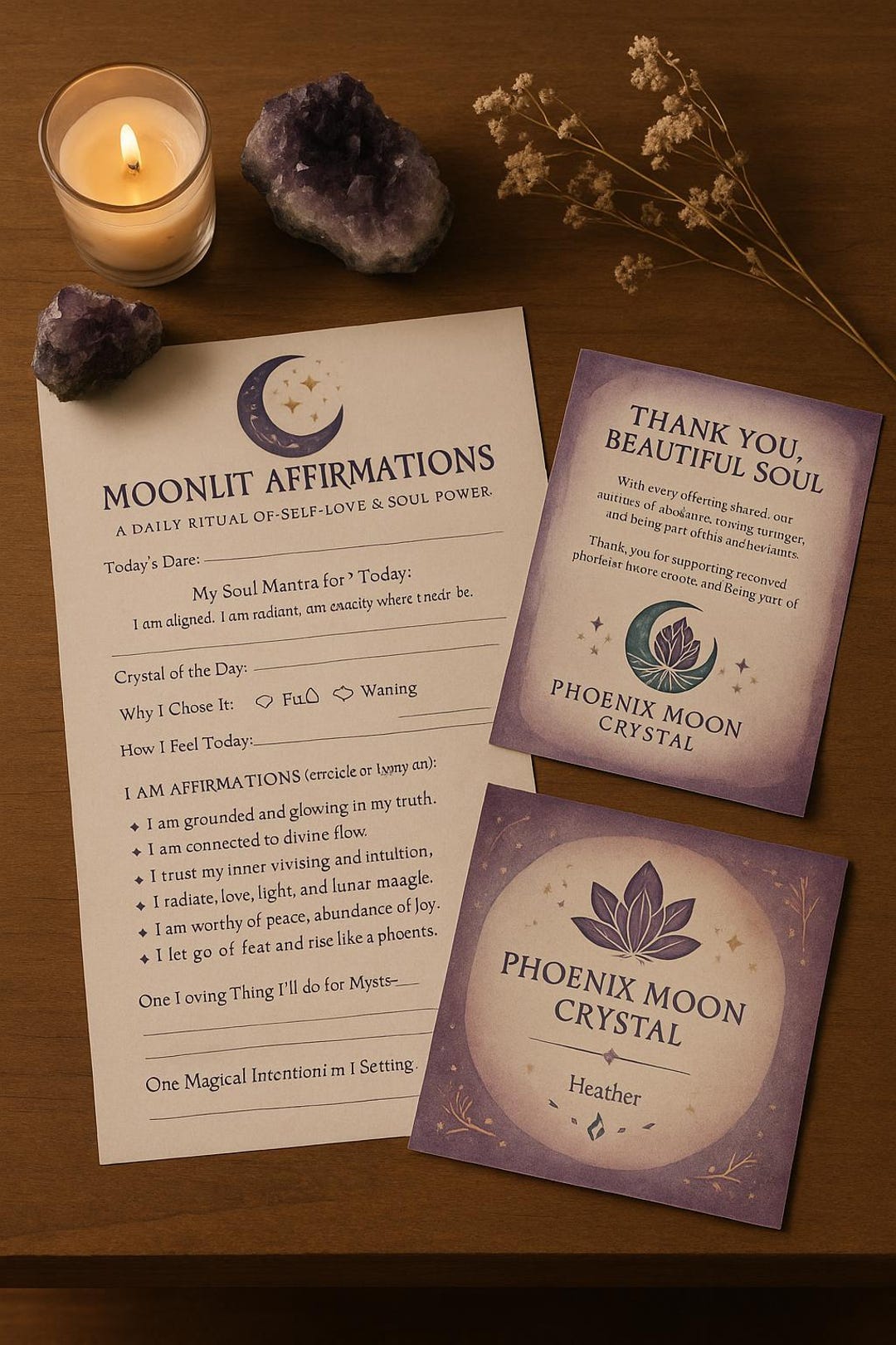 Monday Moon Magick Printable Bundle – Mystical Affirmation & Intention ...