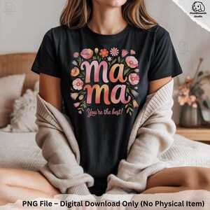 Floral Mama Design PNG | Mother’s Day PNG Clipart | T-shirt, Mug, Tote ...