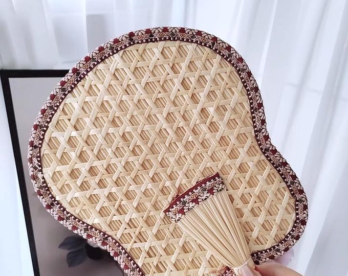 Straw Fan - Etsy UK