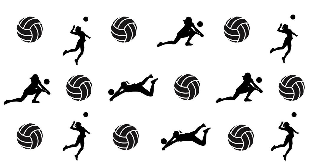 Volleyball Glass Template - Etsy