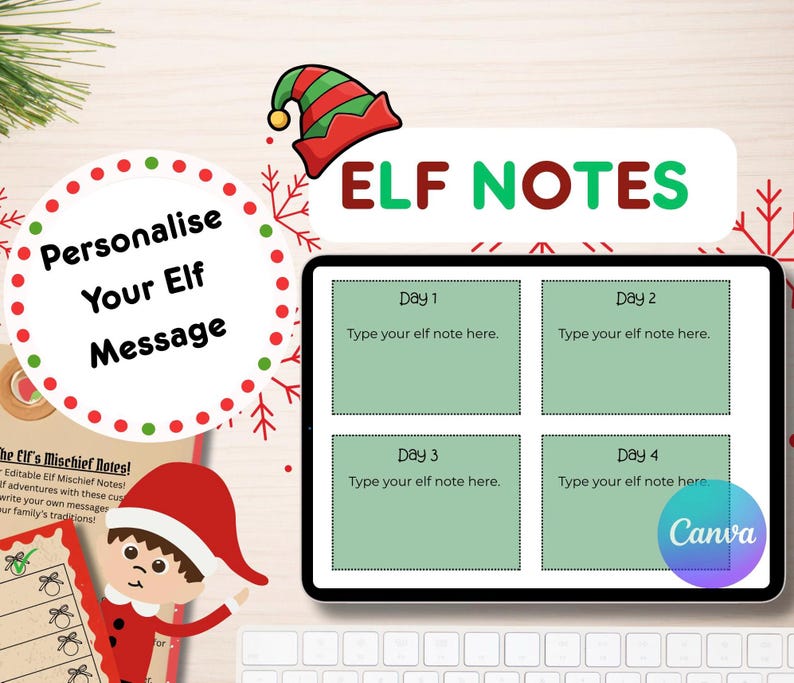 Editable Elf Notes Printable – Customisable Elf Message Cards | Add ...