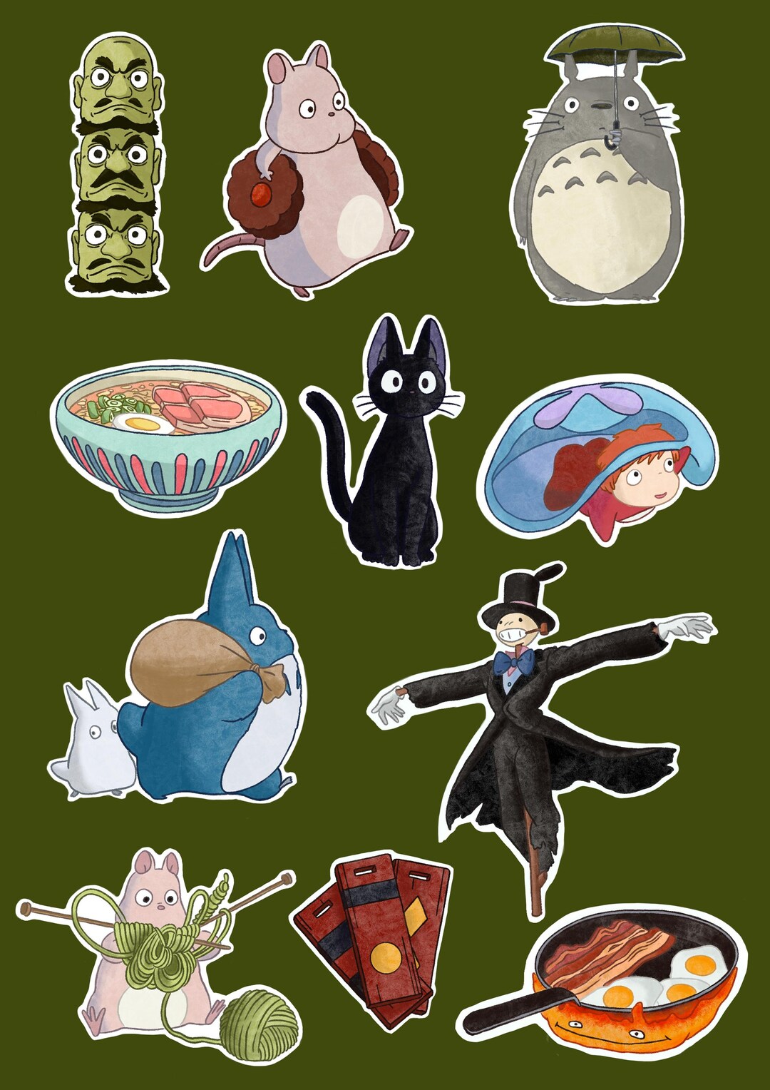 Anime Digital Stickers | Digital Stickers | Studio Ghibli Stickers ...