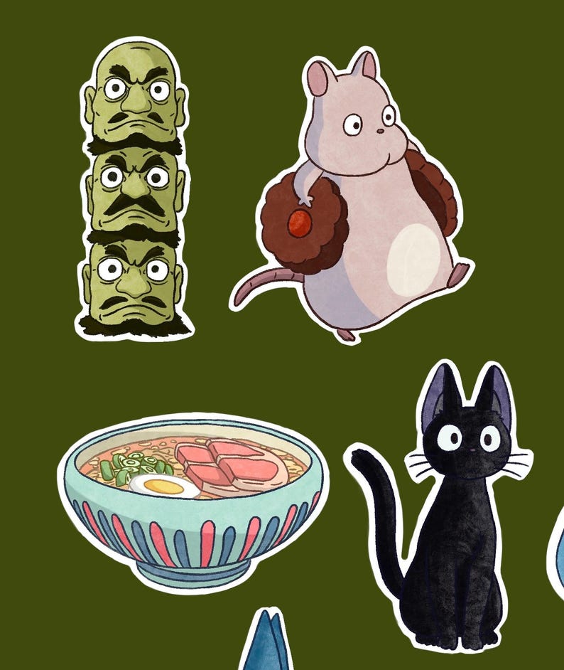 Anime Digital Stickers | Digital Stickers | Studio Ghibli Stickers ...
