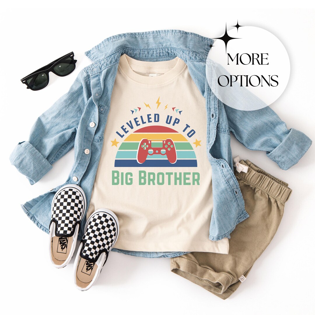 Leveled up to Big Brother Tee | Toddler Shirt, Gamer Big Brother ...