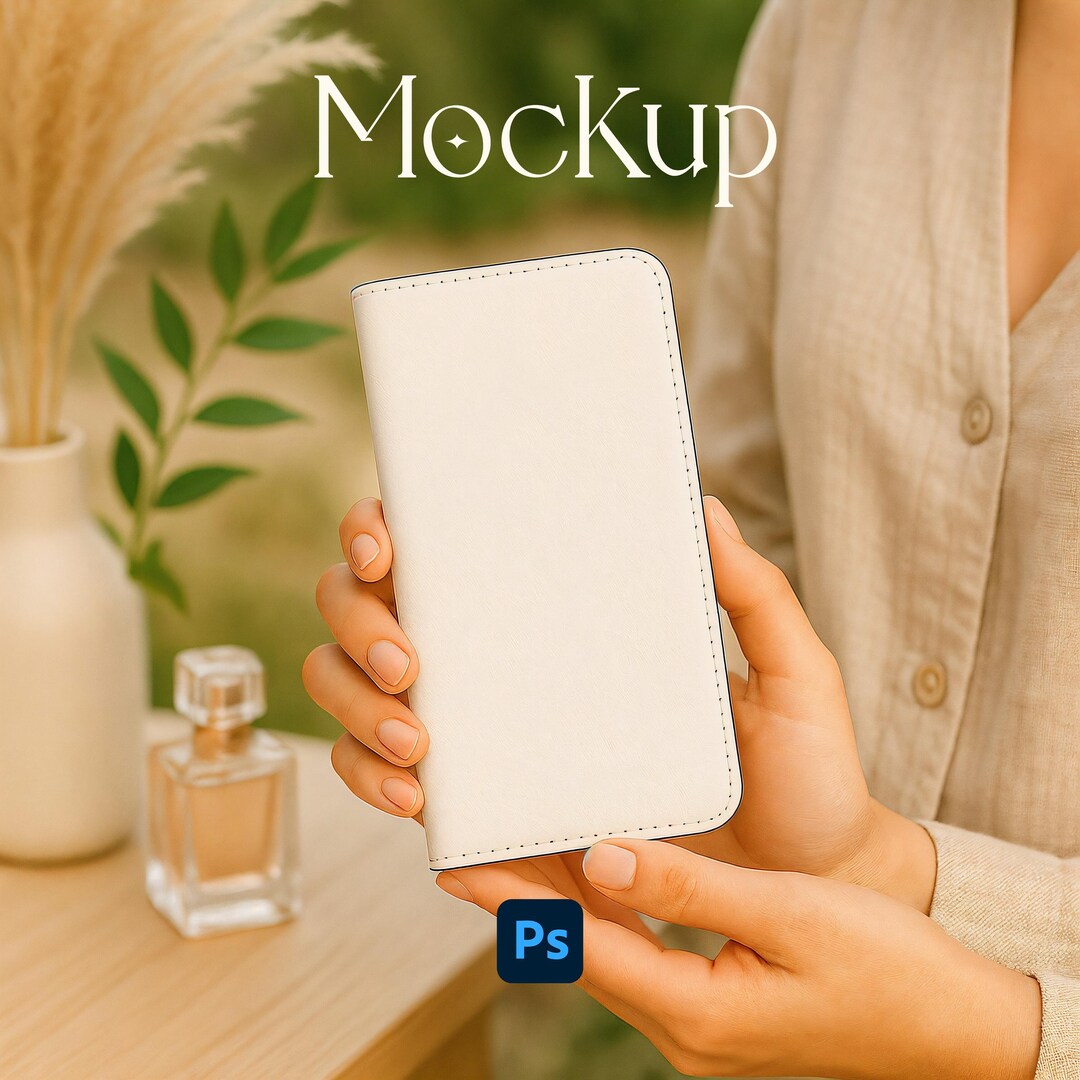 IPhone Folio Wallet Flip Case Mockup | Phone Case Mockup | Photoshop ...