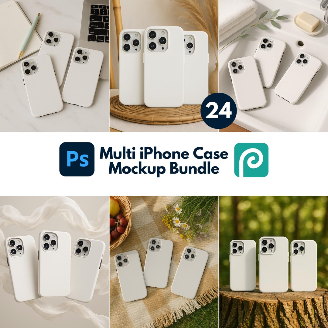 Multi Phone Case Mockup Bundle, iPhone Case Mockup Bundle, iPhone ...