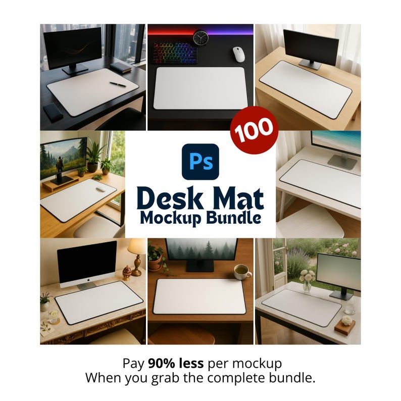 Desk Mat Mockup, Mousepad Mockup, Gaming Mat Keyboard Mat Mockup ...