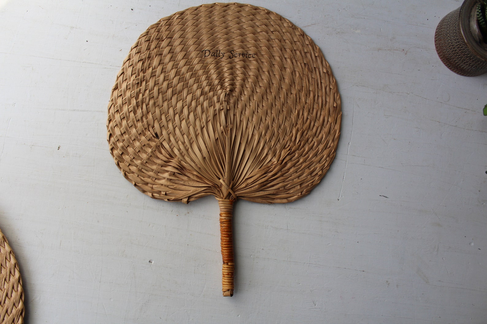 4 Vintage Rattan Hand Fans Ambulance Service Funeral Home - Etsy