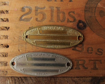 Vintage please Return to Owner Keychain / Fob / ID / Luggage Tag New ...