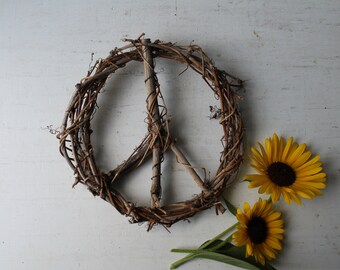 Peace Sign Door Wreath - Etsy
