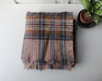 Plaid Wool Throw | Etsy
