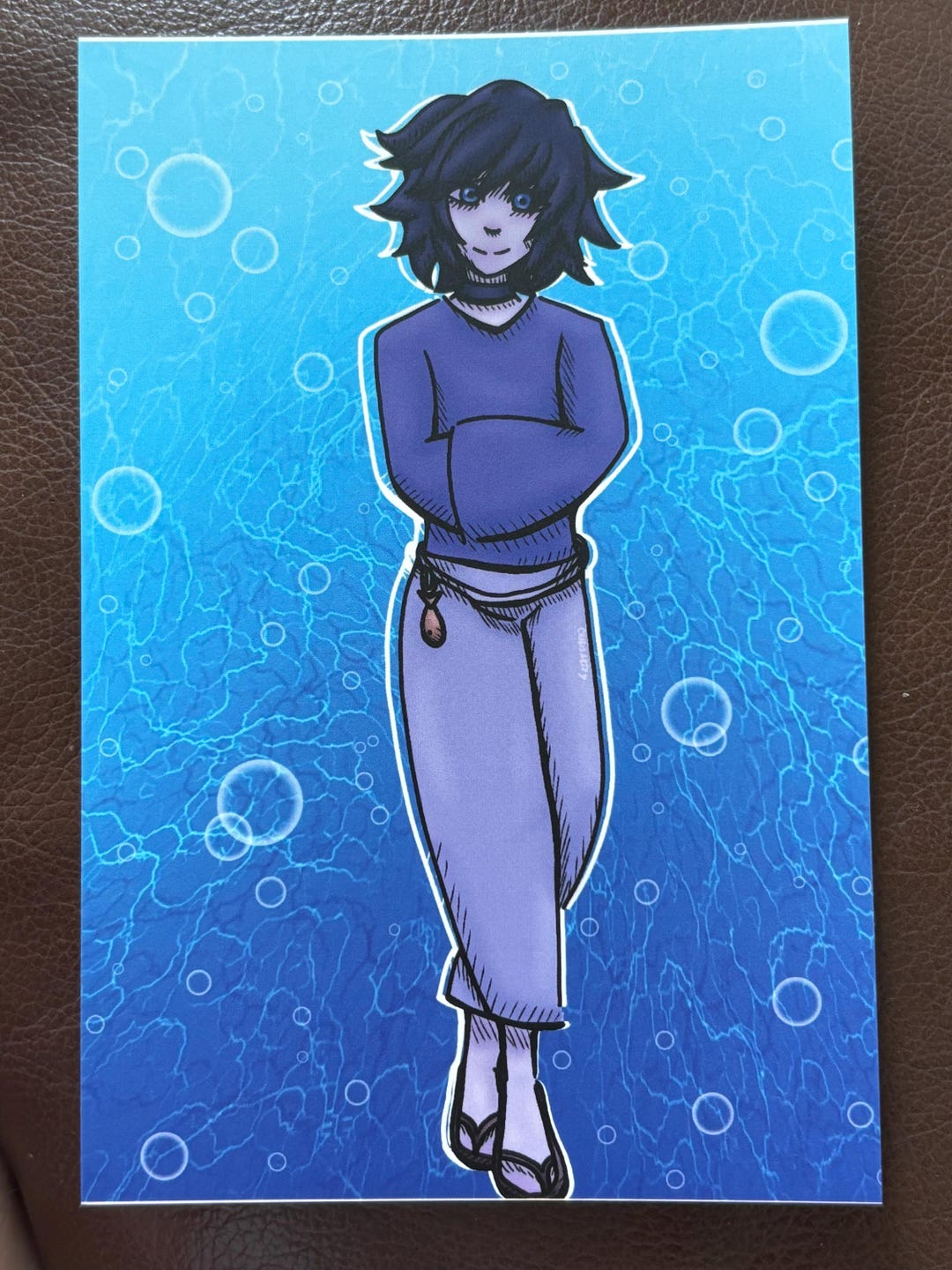 Modern Giyuu Tomioka Postcard Print- Demon Slayer - Etsy
