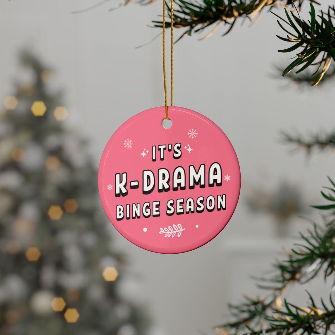K-drama Christmas Ornament | Pink Kdramas Holiday Decor | Korean Drama ...