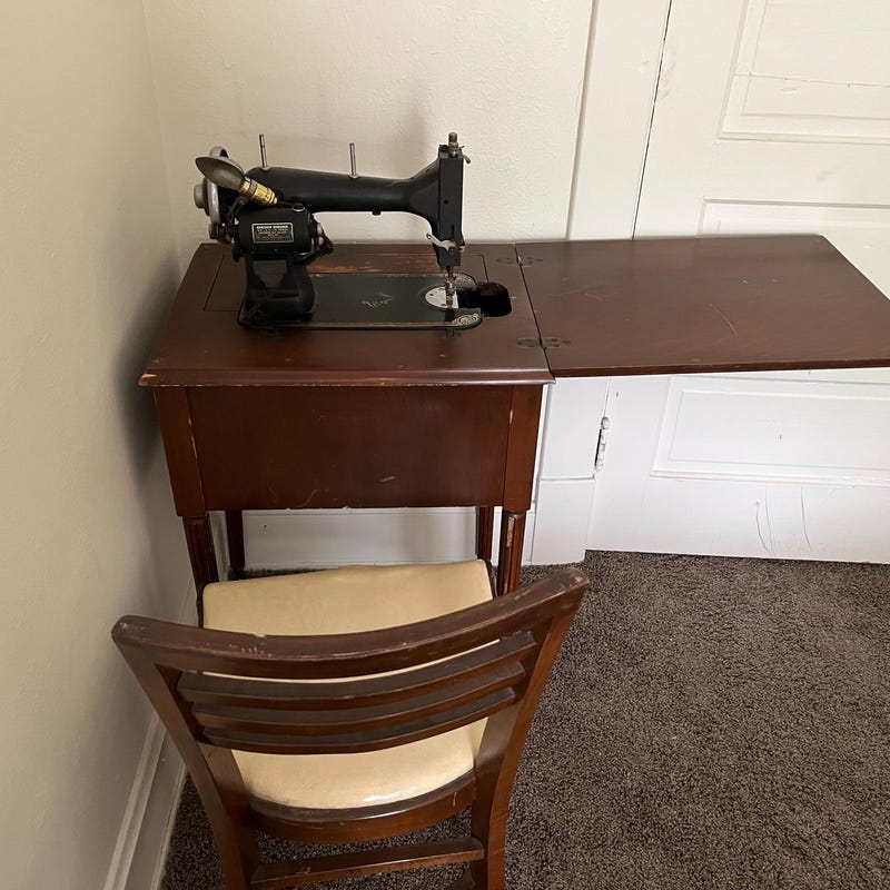 White Rotary Sewing Machine - Etsy