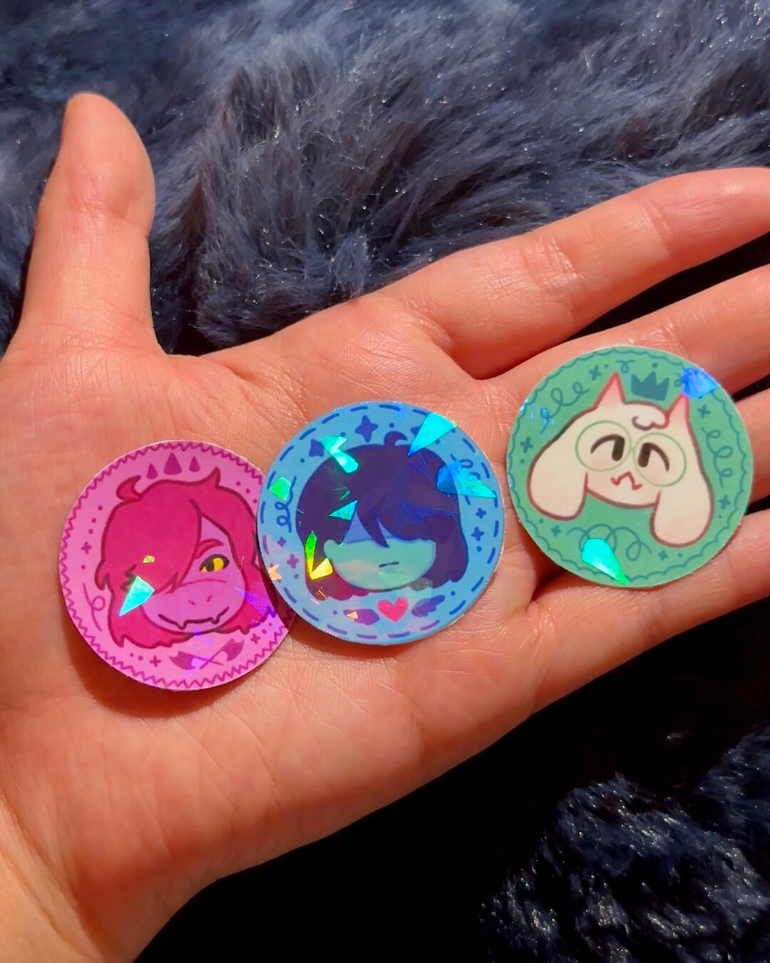 Deltarune Holographic Vinyl Stickers | Fun Gang Portrait Pack - Etsy