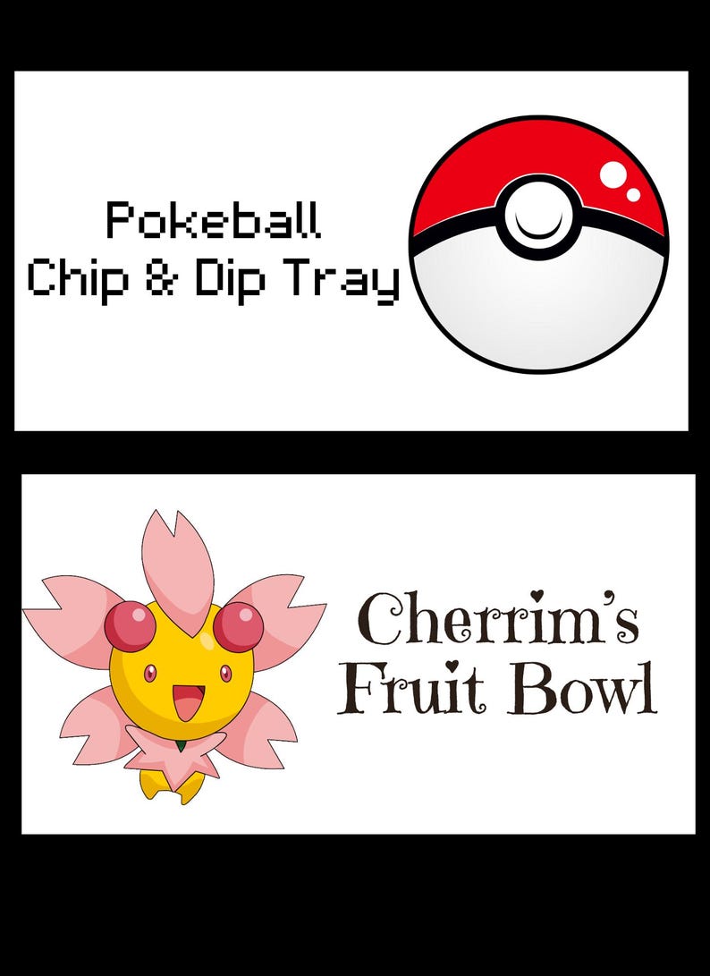 Editable Pokémon Food Tent Cards | Pokémon Party Food Labels | Instant ...